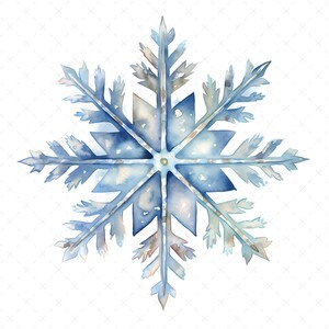 Snowflake Clipart 11 High Quality Jpgs Elegant Blue Ice Design ...