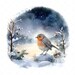 Christmas Robin Clipart 10 High Quality Jpgs Winter Animal Scene ...