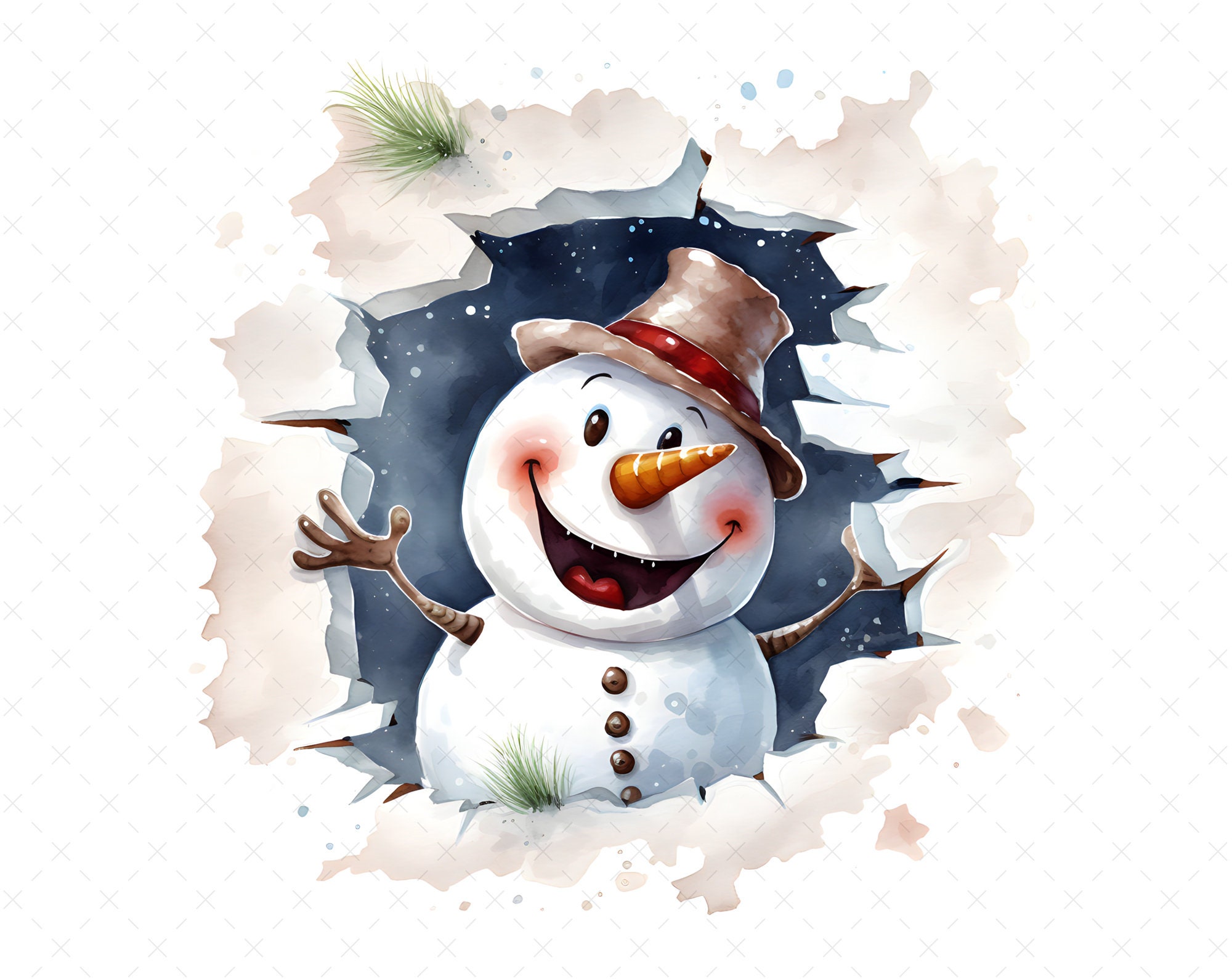 Funny Snowman Clipart 10 High Quality Jpgs Cute Christmas Character ...