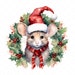 Christmas Mouse Clipart 13 High Quality Jpgs Cute Vintage - Etsy