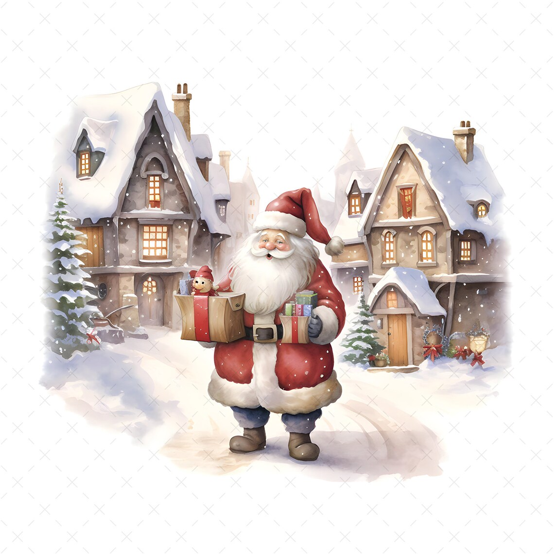 Santa's Visiting Clipart 14 High Quality Jpgs - Etsy