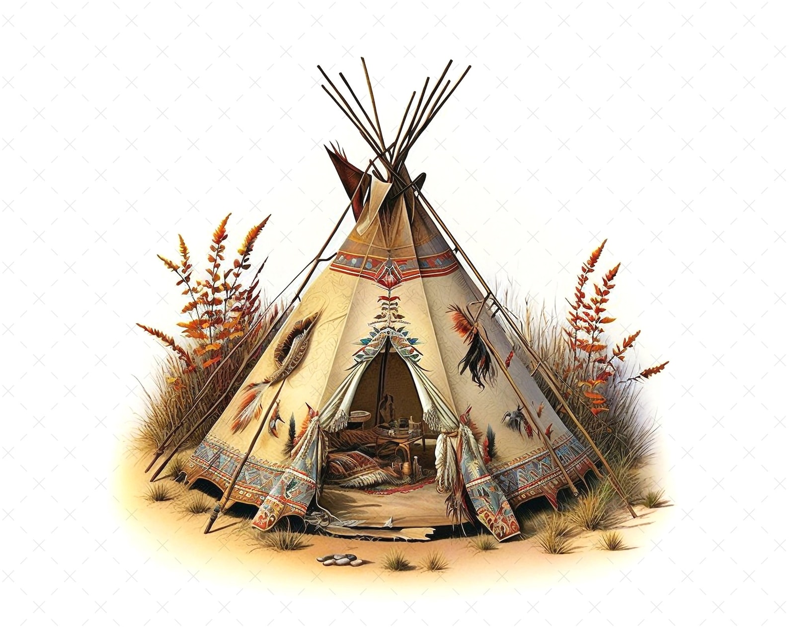 Teepees Clipart 10 High Quality Jpgs Indigenous Tribal Native American ...