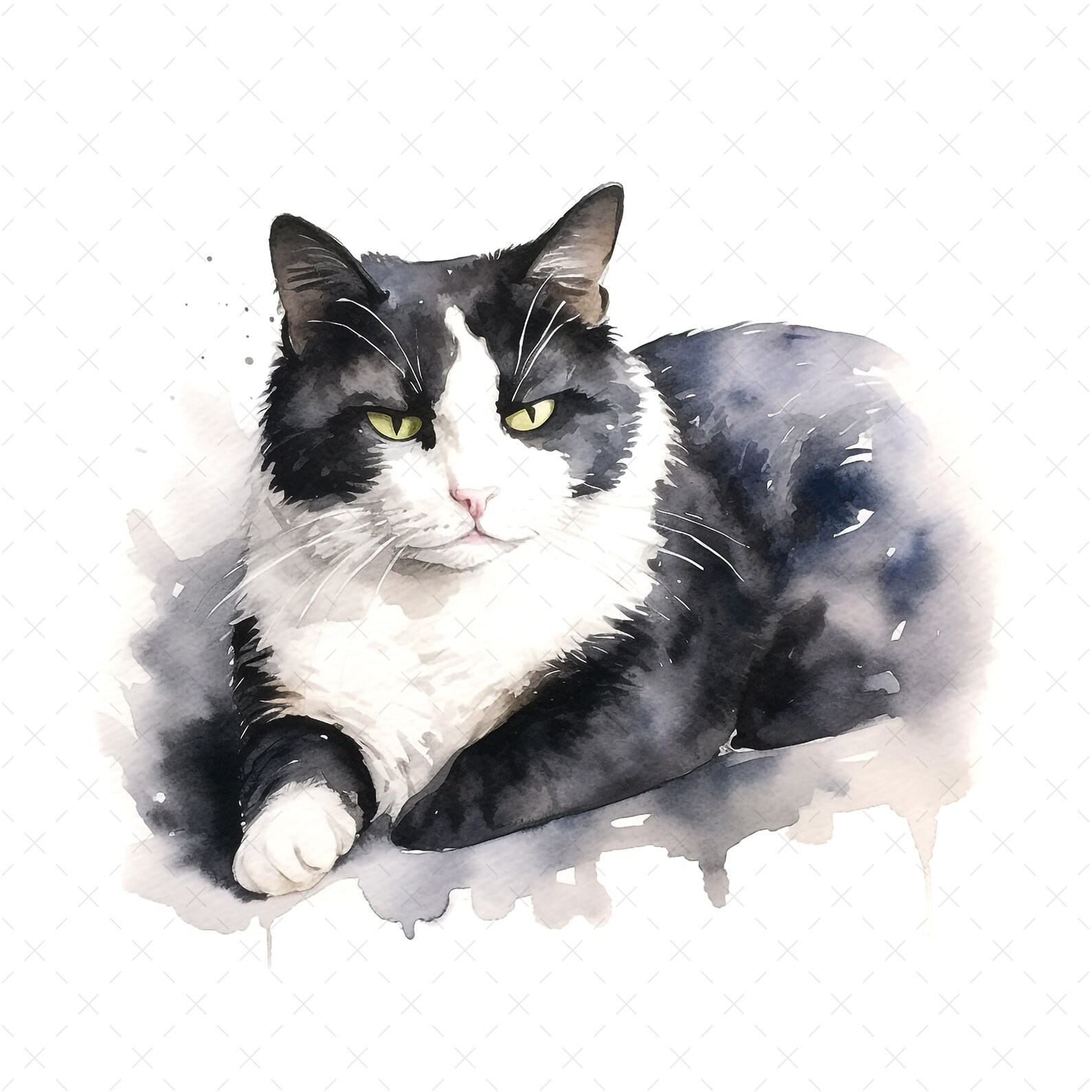 Black & White Cats Clipart 10 High Quality Jpgs Playful Kitten ...