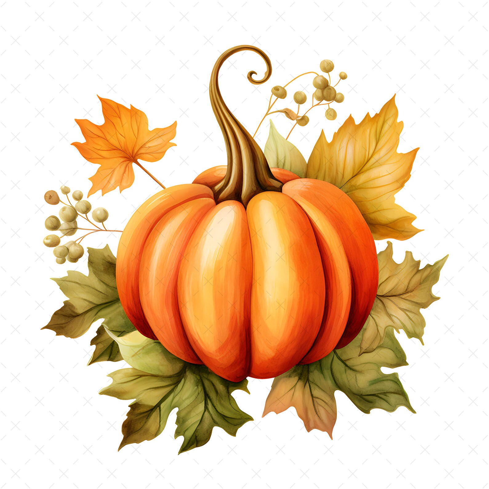 Pumpkins Clipart 13 High Quality Jpgs Halloween Autumn Orange Vegetable ...