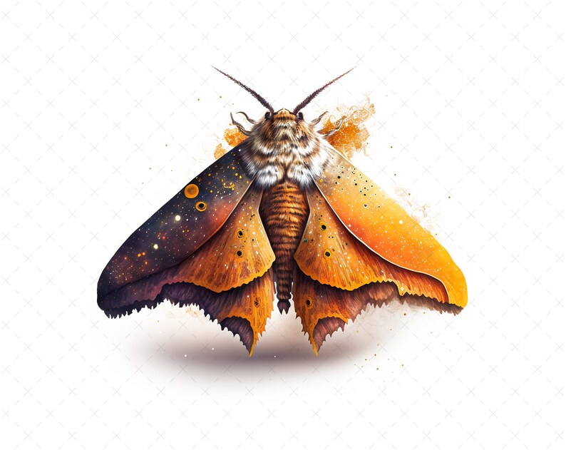 Cosmic Moth Clipart 10 High Quality Jpgs Magical Galaxy - Etsy