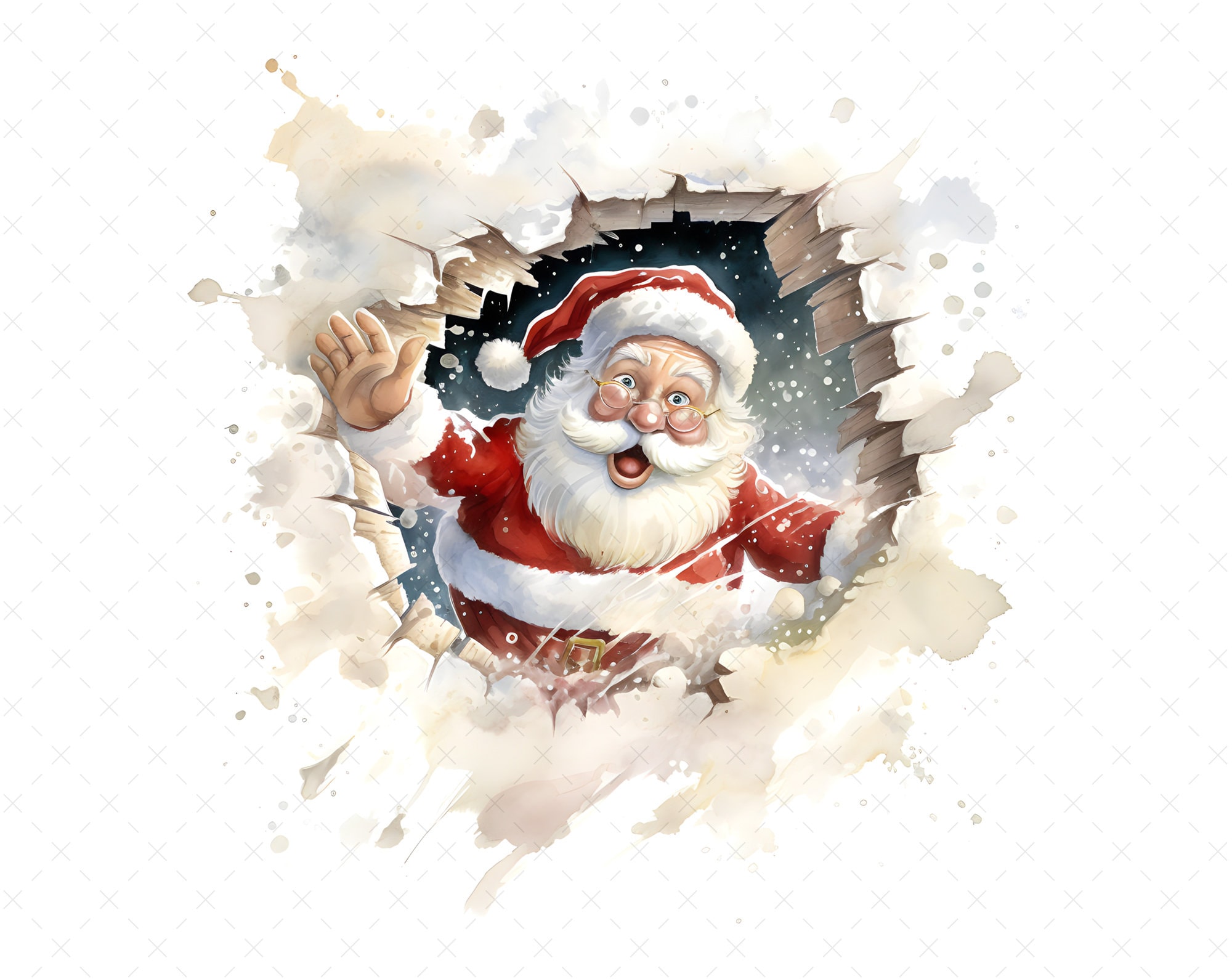 Funny Santa Clipart 8 High Quality Jpgs Comedy Christmas Scene, Great ...