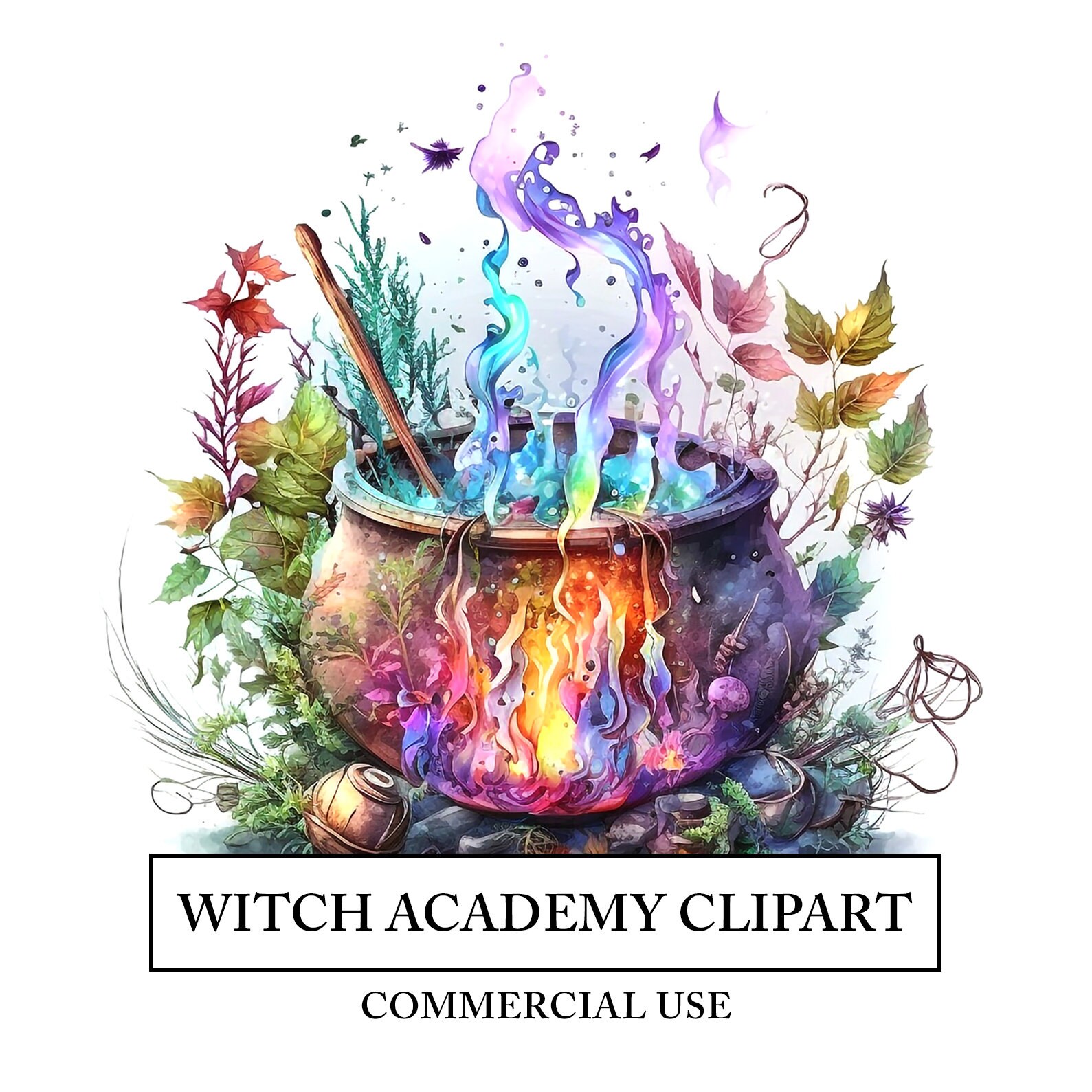 Witch Academy Clipart 11 High Quality Jpgs Potion Brewing Cauldron ...