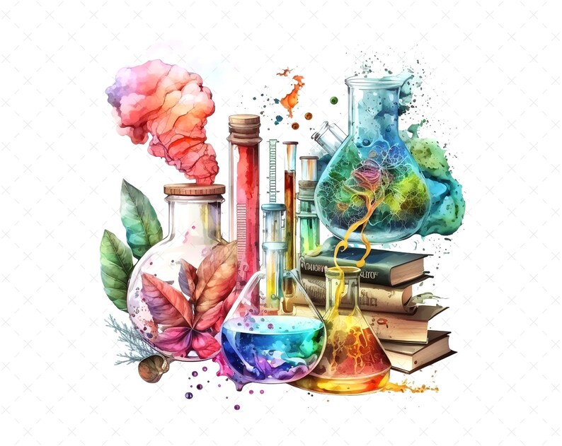 Witch Academy Clipart 11 High Quality Jpgs Potion Brewing Cauldron ...