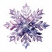 Purple Snowflake Clipart 6 High Quality Jpgs Elegant Christmas Ice ...