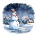 Snowman Night Clipart 12 High Quality Jpgs Vintage Snowmen Clipart ...