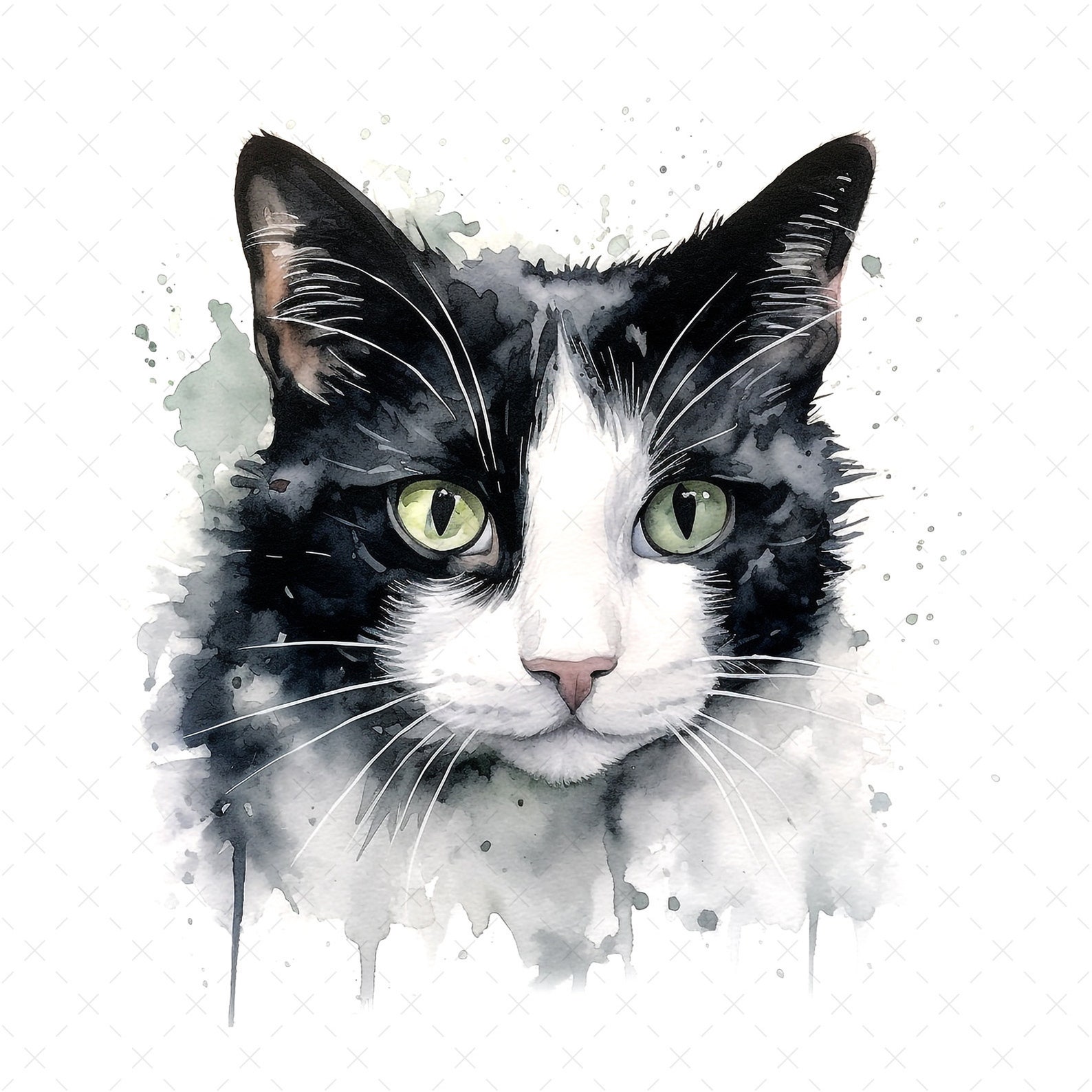 Black & White Cats Clipart 10 High Quality Jpgs Playful Kitten ...