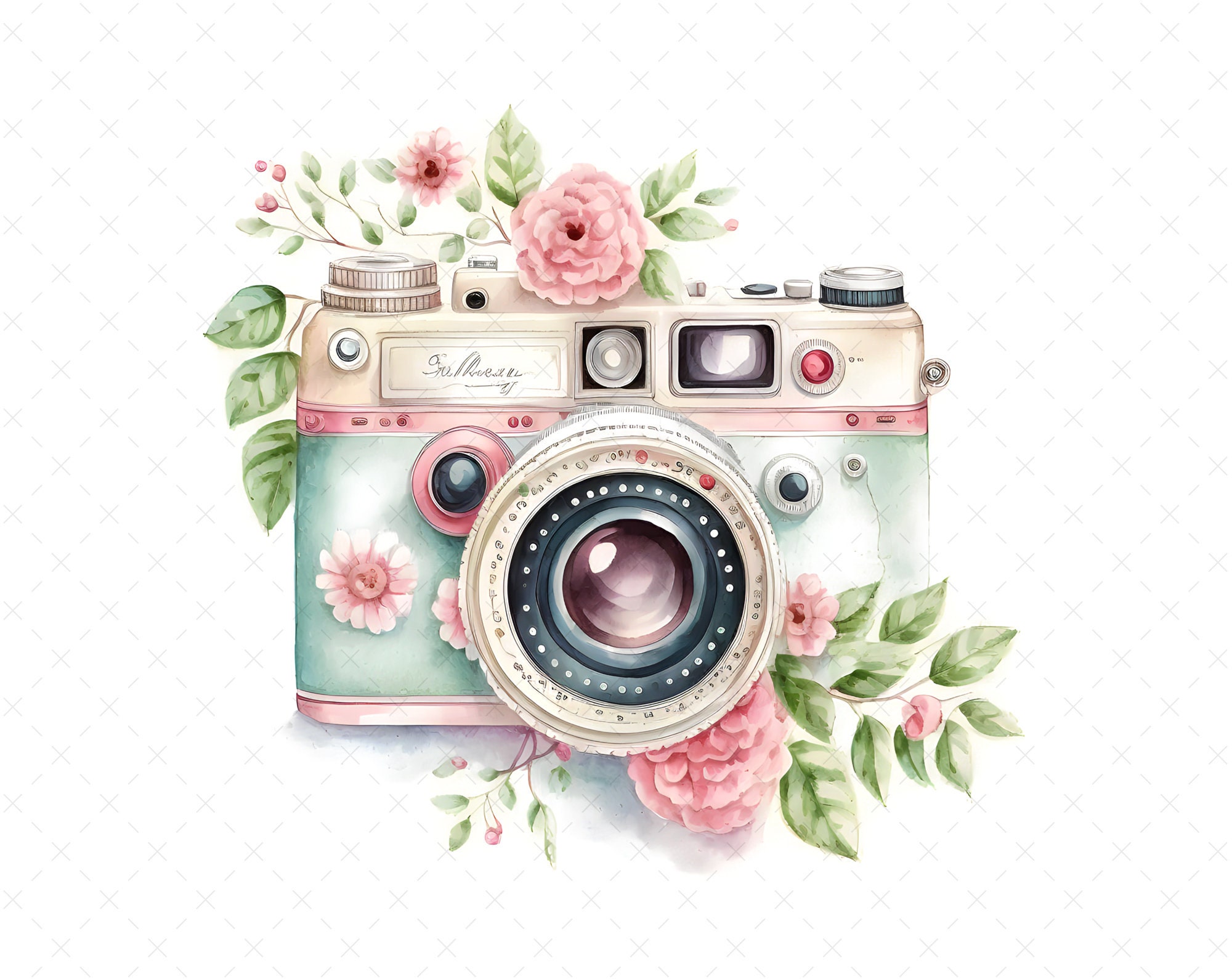 Vintage Camera Clipart 12 High Quality Jpgs Rainbow Lens Polaroid ...