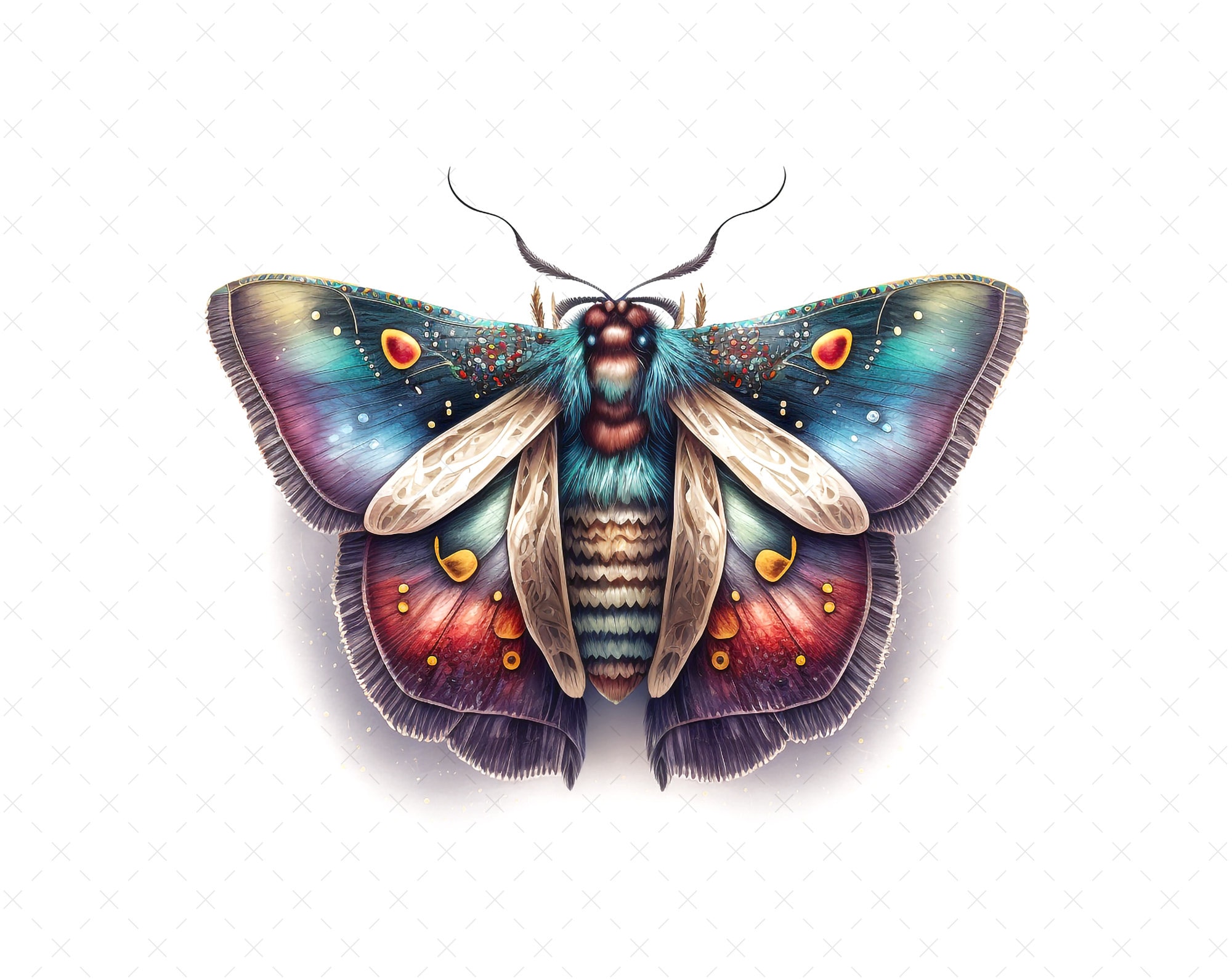 Cosmic Moth Clipart 10 High Quality Jpgs Magical Galaxy - Etsy