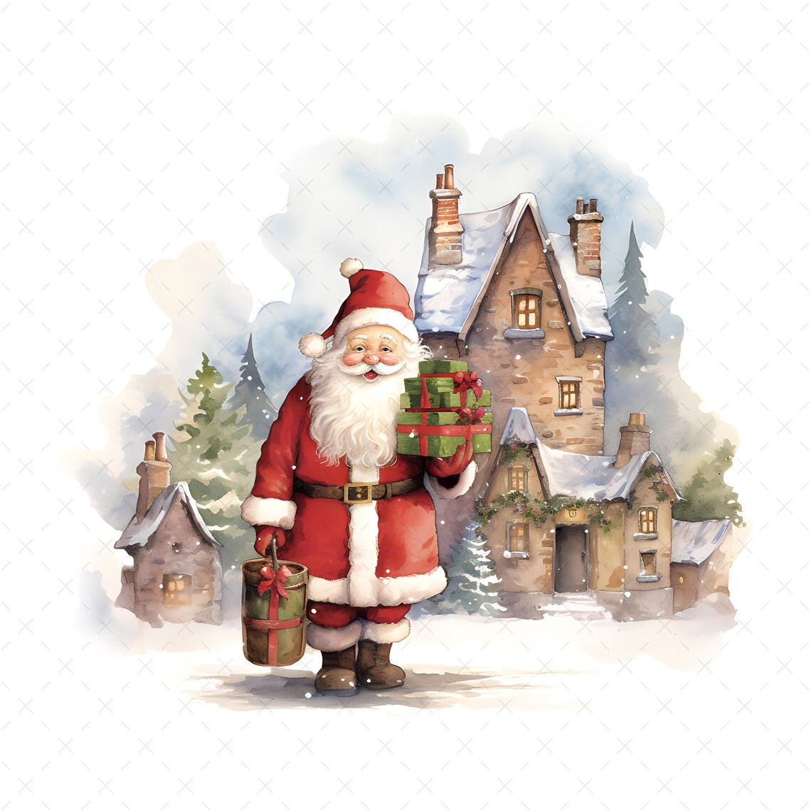 Santa's Visiting Clipart 14 High Quality Jpgs - Etsy