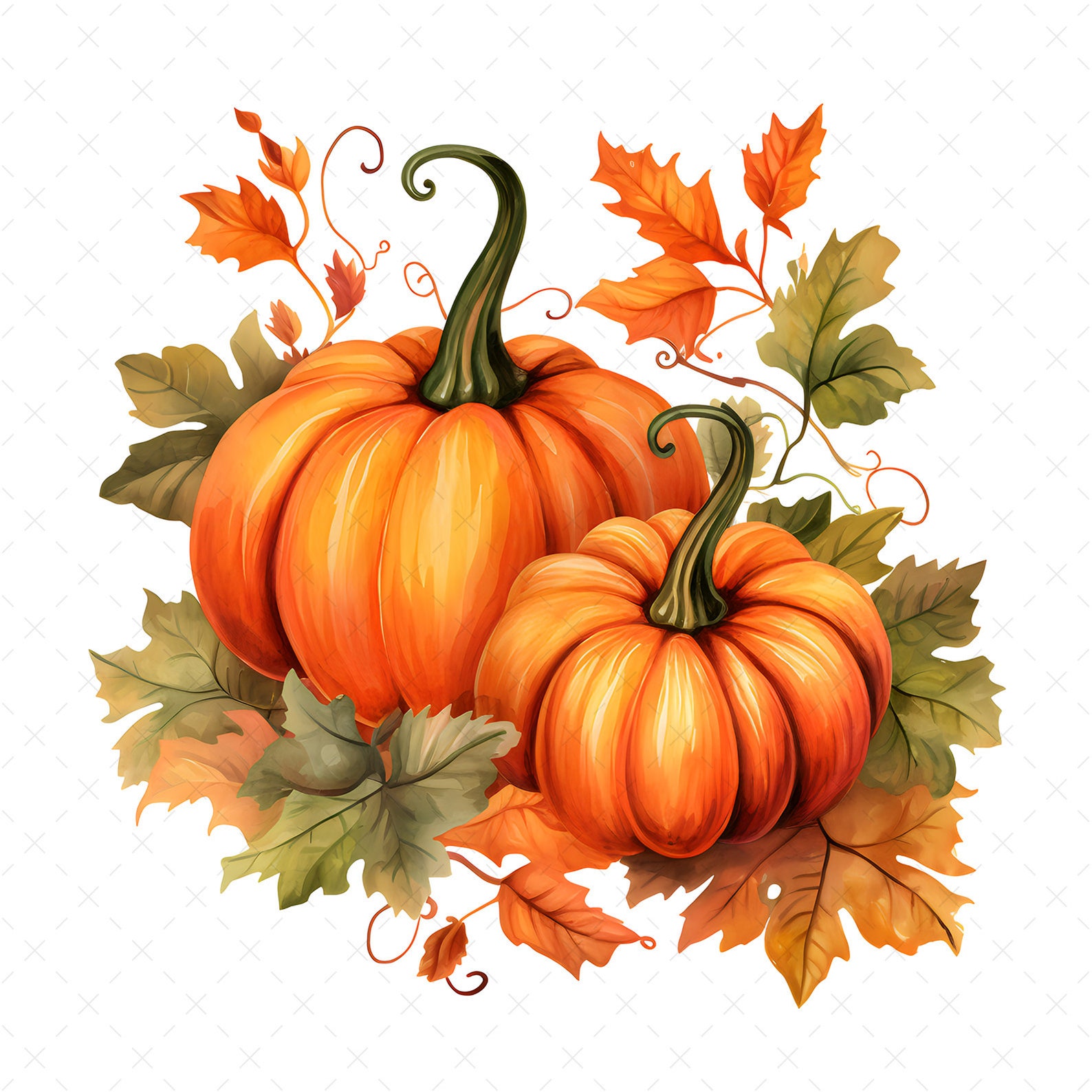 Pumpkins Clipart 13 High Quality Jpgs Halloween Autumn Orange Vegetable ...