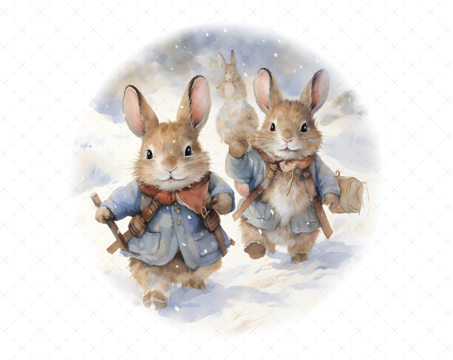Rabbit & Friends Clipart 8 High Quality Jpgs Fairytale Christmas Animal ...
