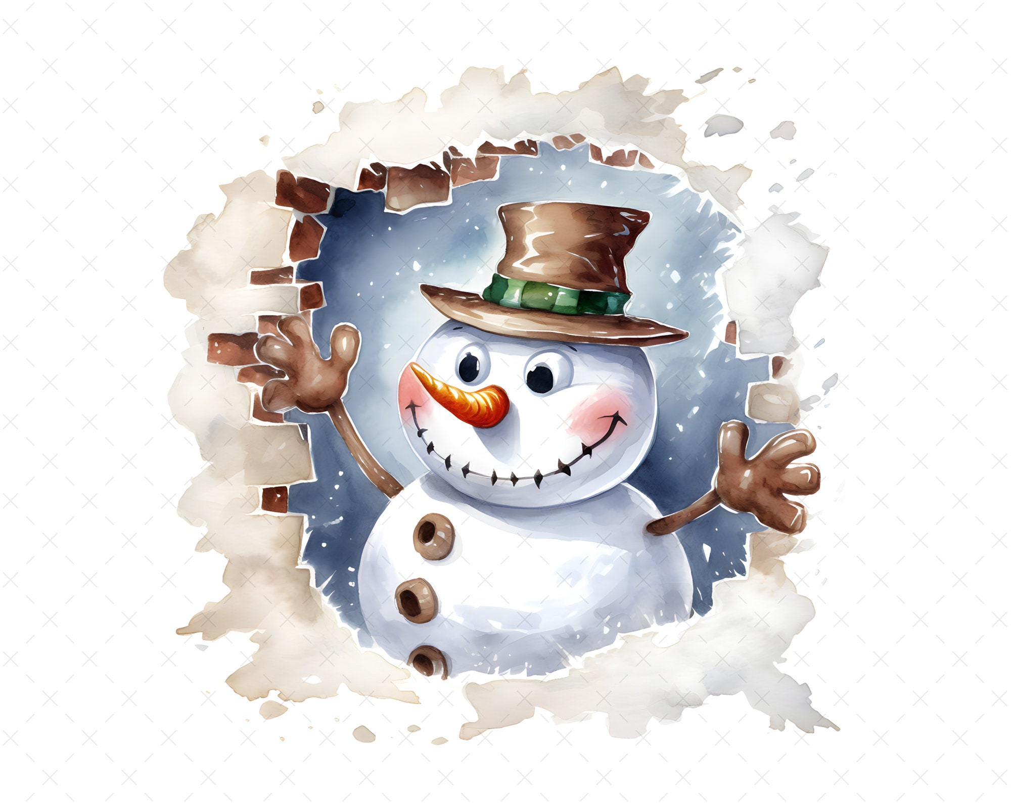 Funny Snowman Clipart 10 High Quality Jpgs Cute Christmas Character ...