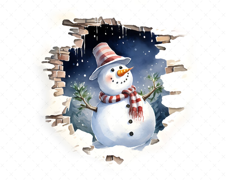 Funny Snowman Clipart 10 High Quality Jpgs Cute Christmas Character ...