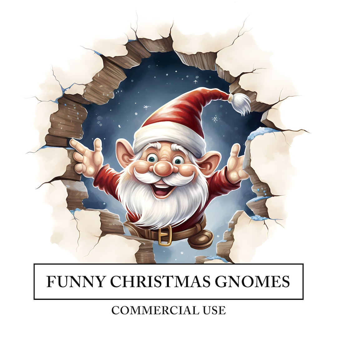 Funny Gnomes Clipart 10 High Quality Jpgs Hilarious Christmas Fairytale ...