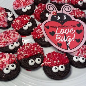 Love Bug Tag Printable Valentine Tags Kids Valentines for Treat Cookie ...
