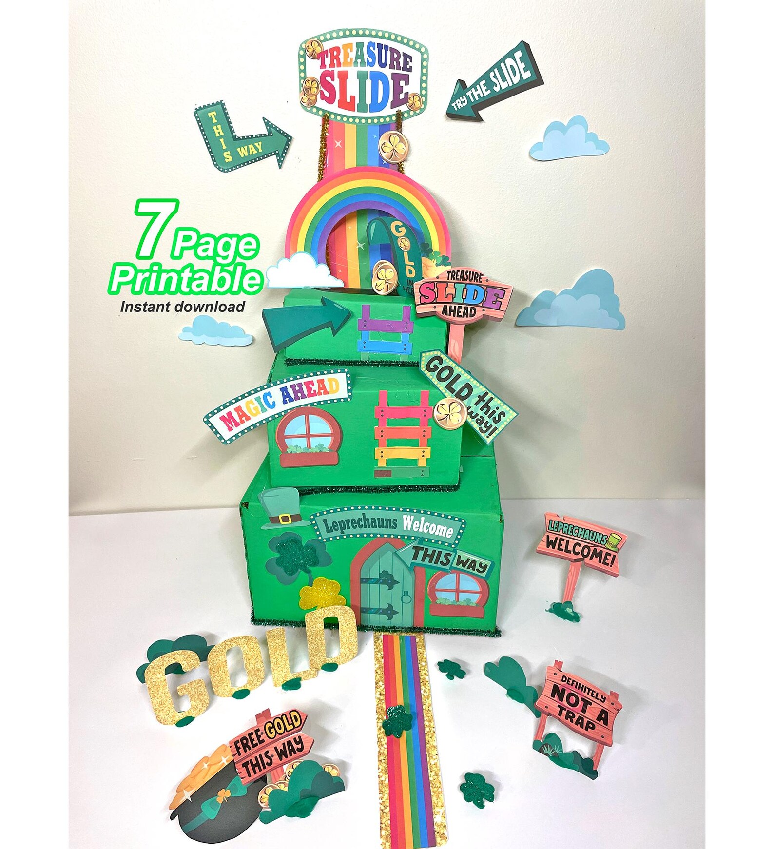 Printable Leprechaun Trap Kit St Patricks Day Activity for Kids DIY ...
