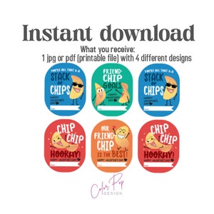 Chips Kids Valentines for Pringles Potato Chips Valentine's Day School ...