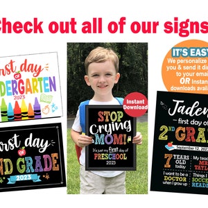 First Day of Preschool Sign Instant Download Pre-k Prek Printable Sign ...