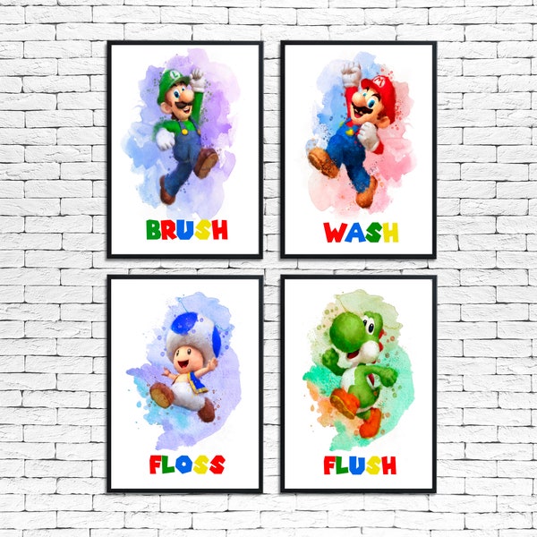 Mario Bathroom Decor - Etsy