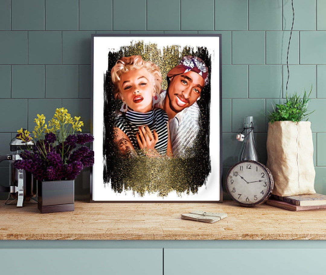 Tupac Poster, Marilyn Monroe, Music Wall Art, Rapper Décor, Above the ...