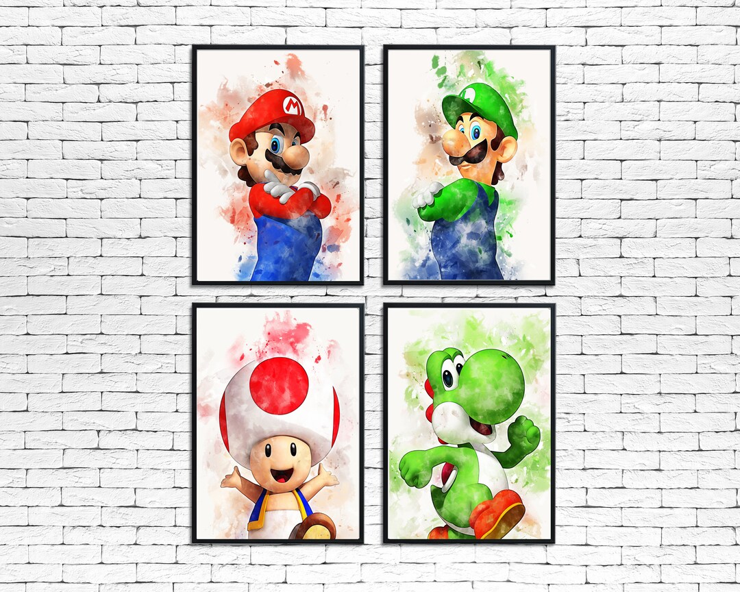 Printable Mario Prints, Gaming Room Posters, Luigi Brothers, Yoshi and ...