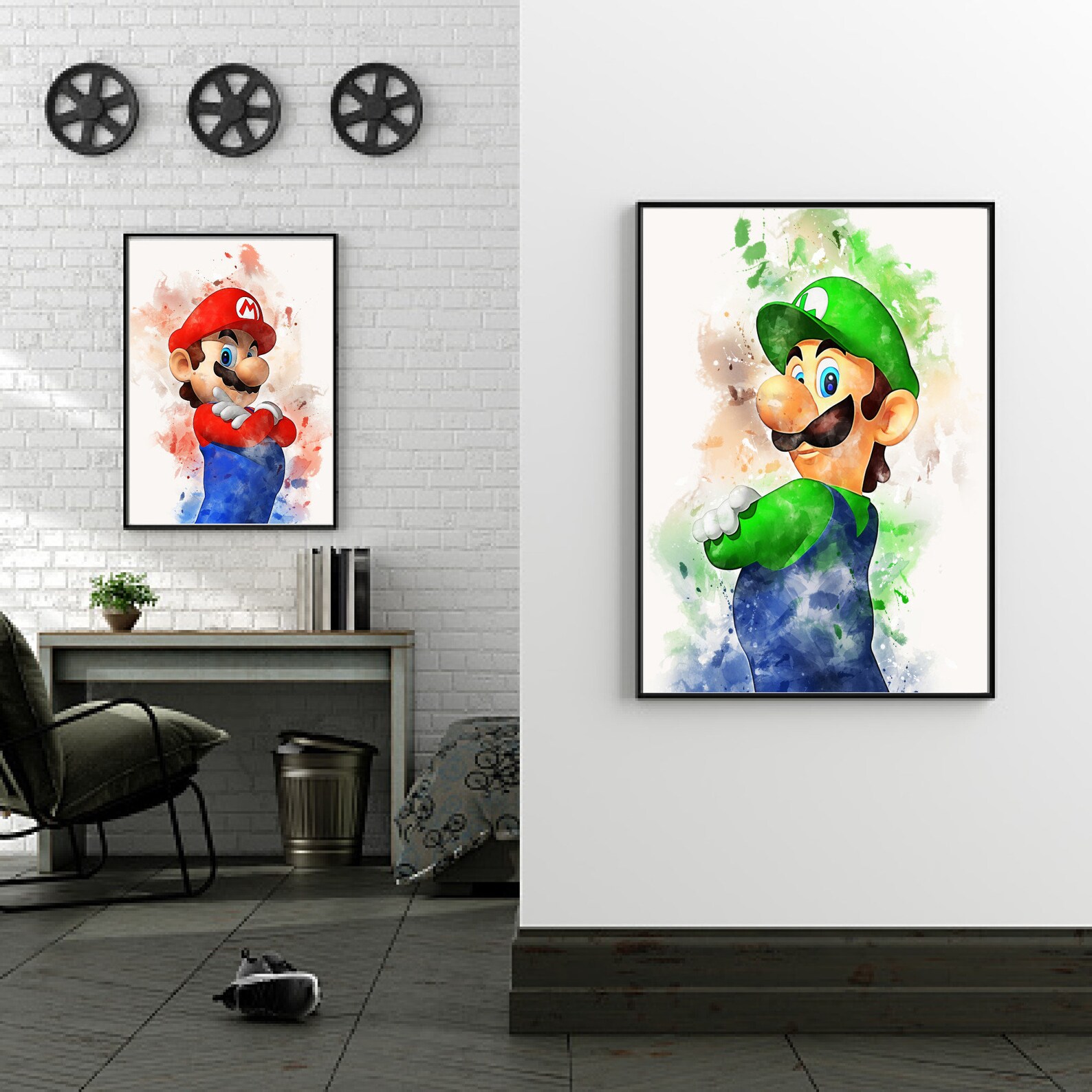 Mario Prints Mario Brothers Gamer Gift Nintendo Video Game | Etsy UK