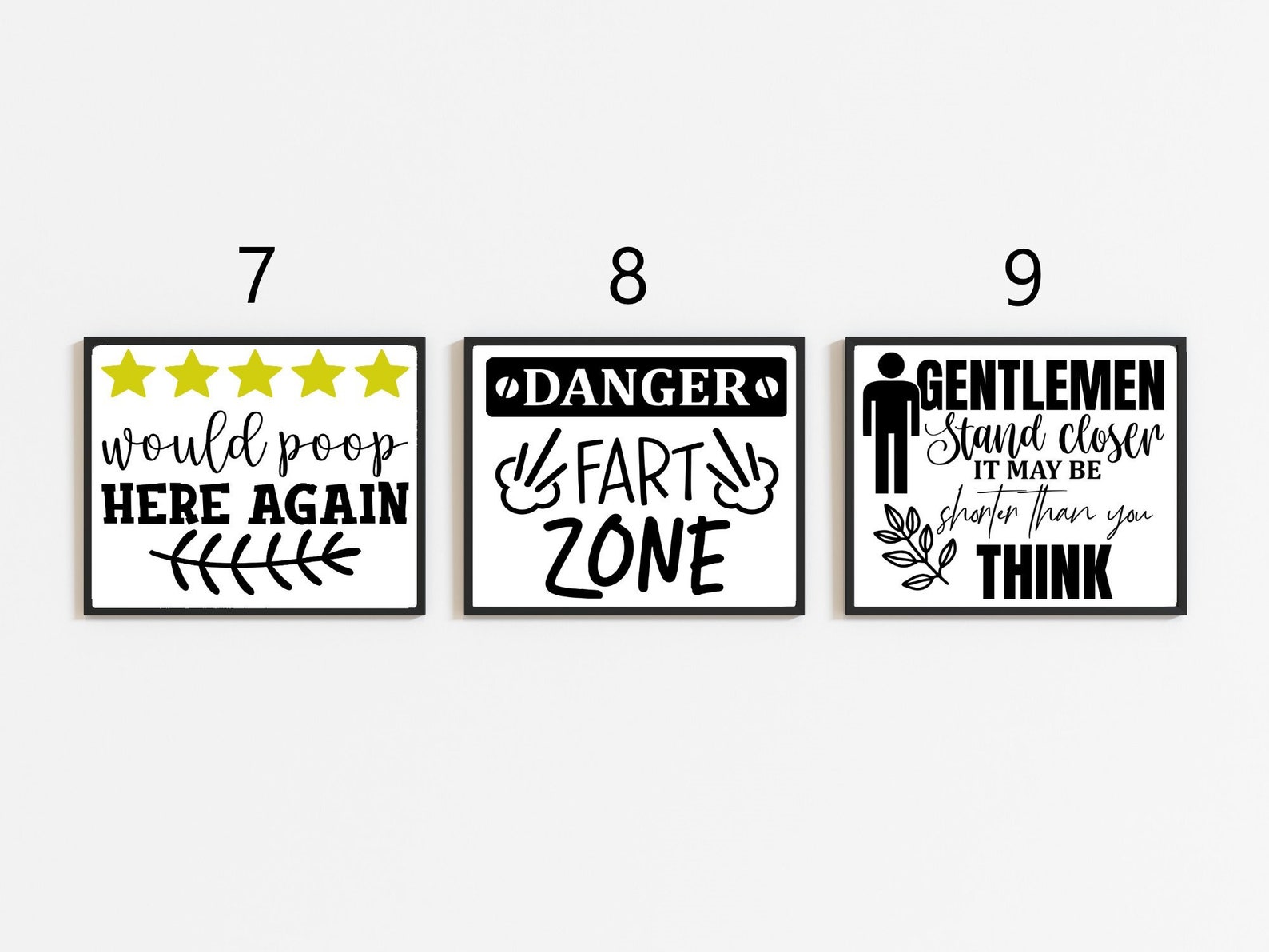 Bathroom Prints Downstairs Toilet Wall Art Sign Home | Etsy UK