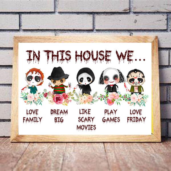 Horror Family Prints - Etsy