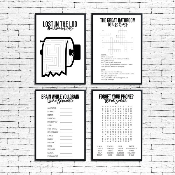 Bathroom Art Puzzle - Etsy