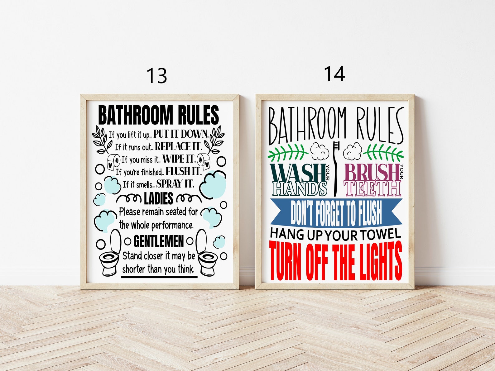 Bathroom Prints Downstairs Toilet Wall Art Sign Home | Etsy UK