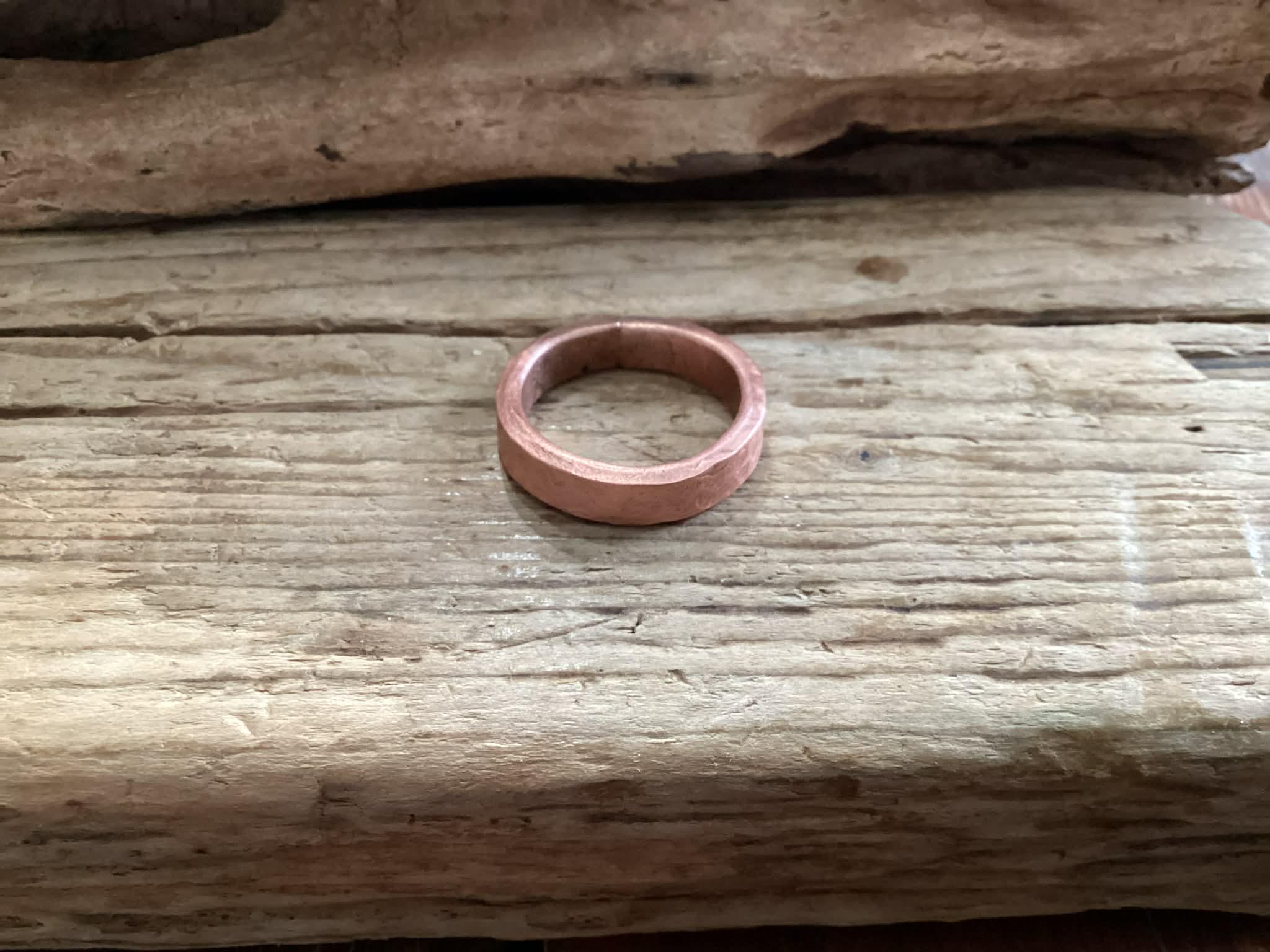 Hand Hammered Copper Ring, Oxidized Artisan Men's Jewelry - Etsy