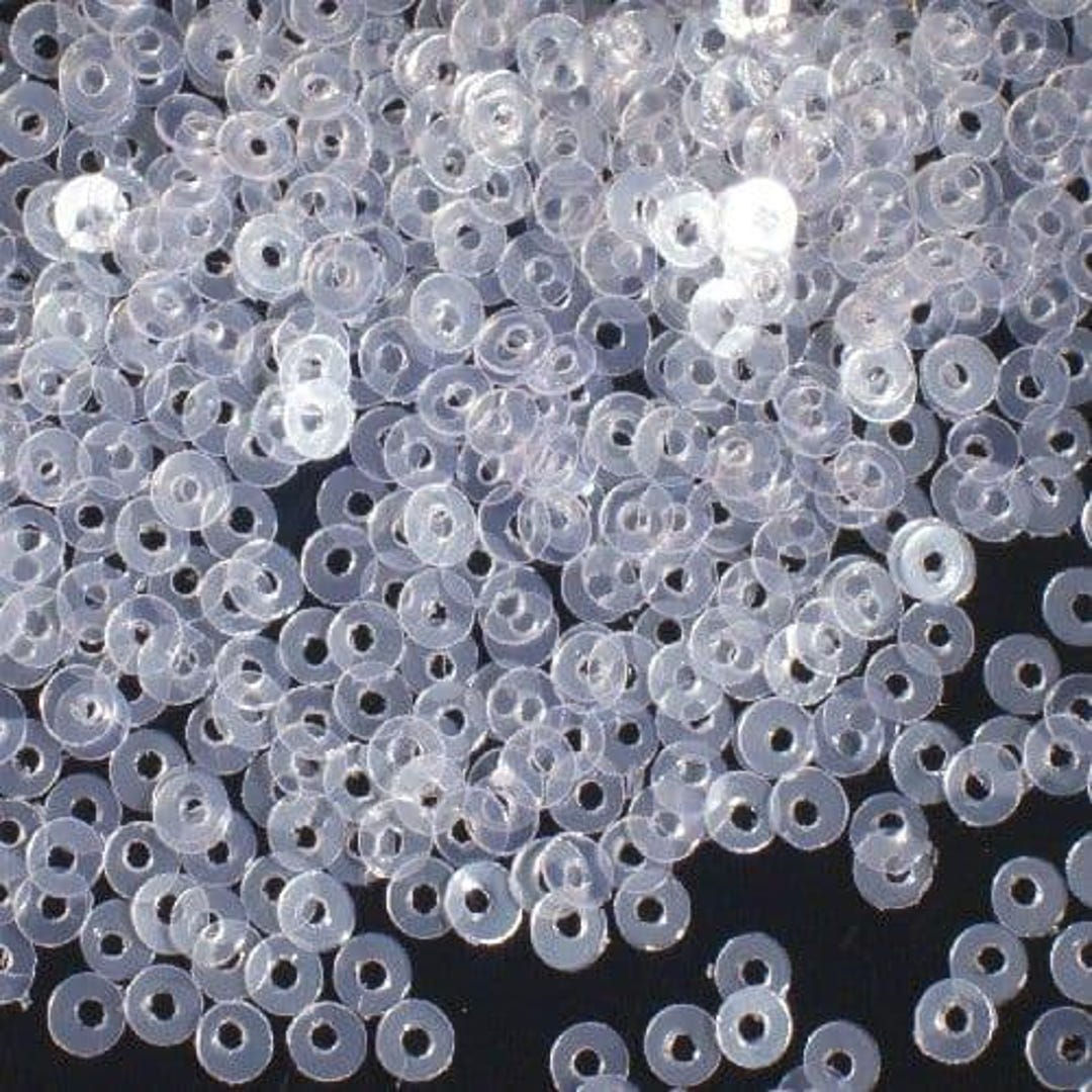 Tiny 3mm Crystal Clear Sequins. 5g Pack Contains 100s Sequins. Bridal ...