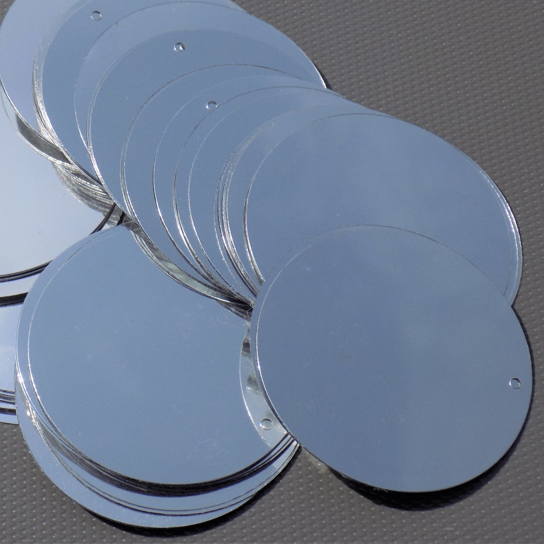 100 X 50mm Metallic Silver Sequins. Huge Disc Sequins. Costumes, Craft ...