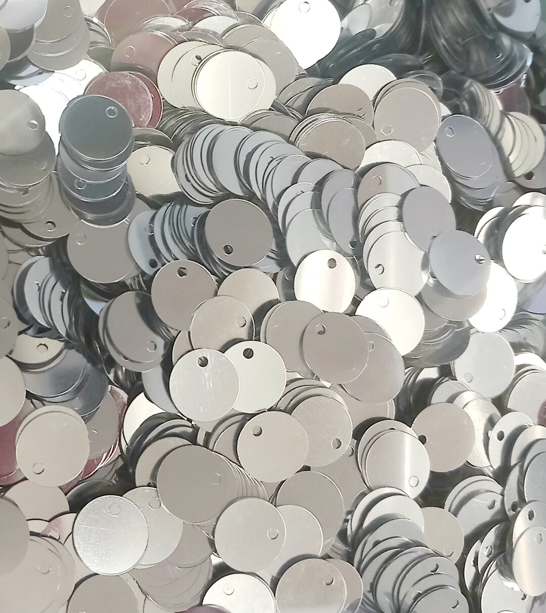 Metallic Silver 10mm Sequins. 20g Pack Around 700 Sequins. Crafts ...