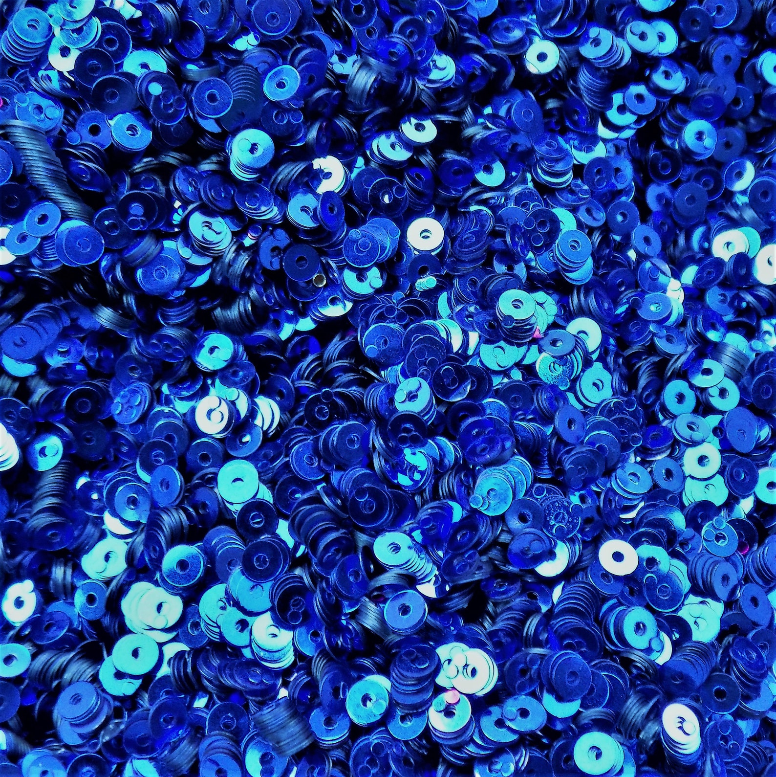 Tiny 3mm Metallic Blue Sequins. Metallic Blue Flat Sequins X - Etsy UK
