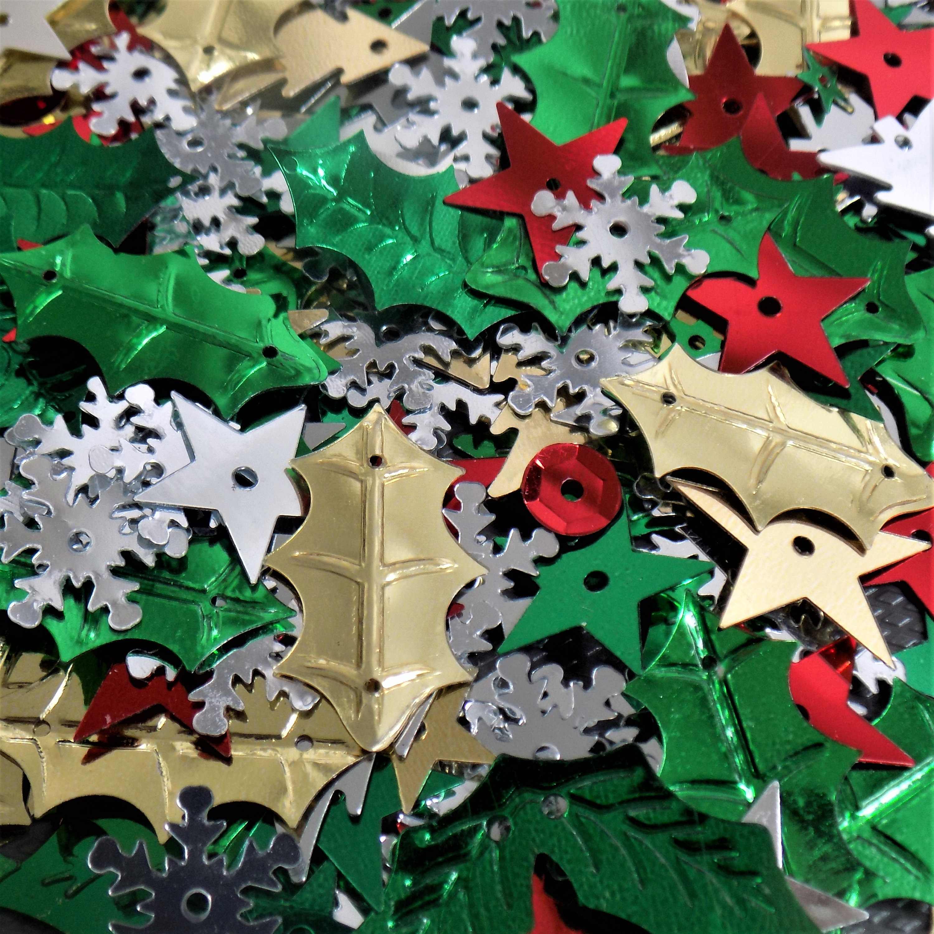 Christmas Shapes Sequins Mixed Pack 20g 100s of Sequins. - Etsy