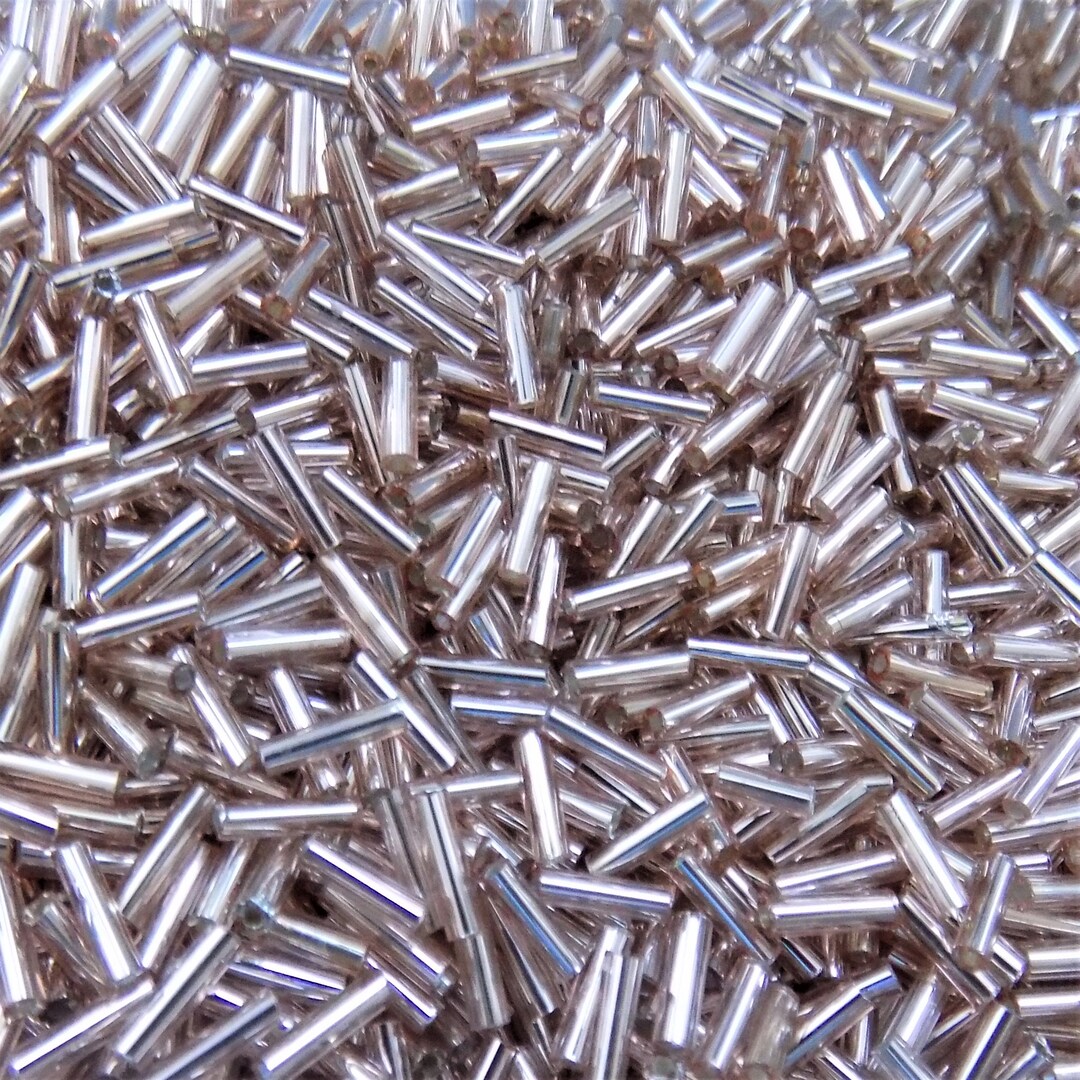 6mm Rose Gold Glass Bugle Beads. Gorgeous Glass Bugle Beads for ...
