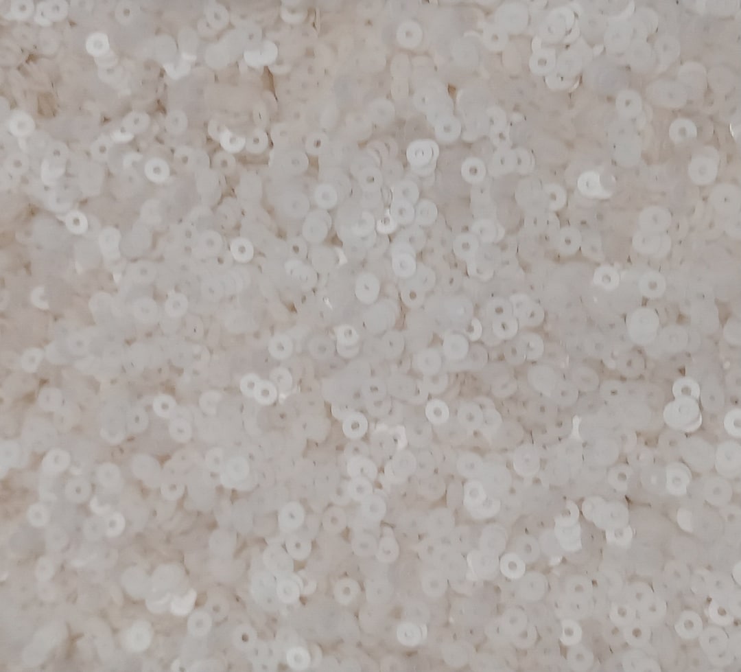 Tiny 3mm Satin White Sequins. Matt White Flat Sequins X 5g, 100s of ...