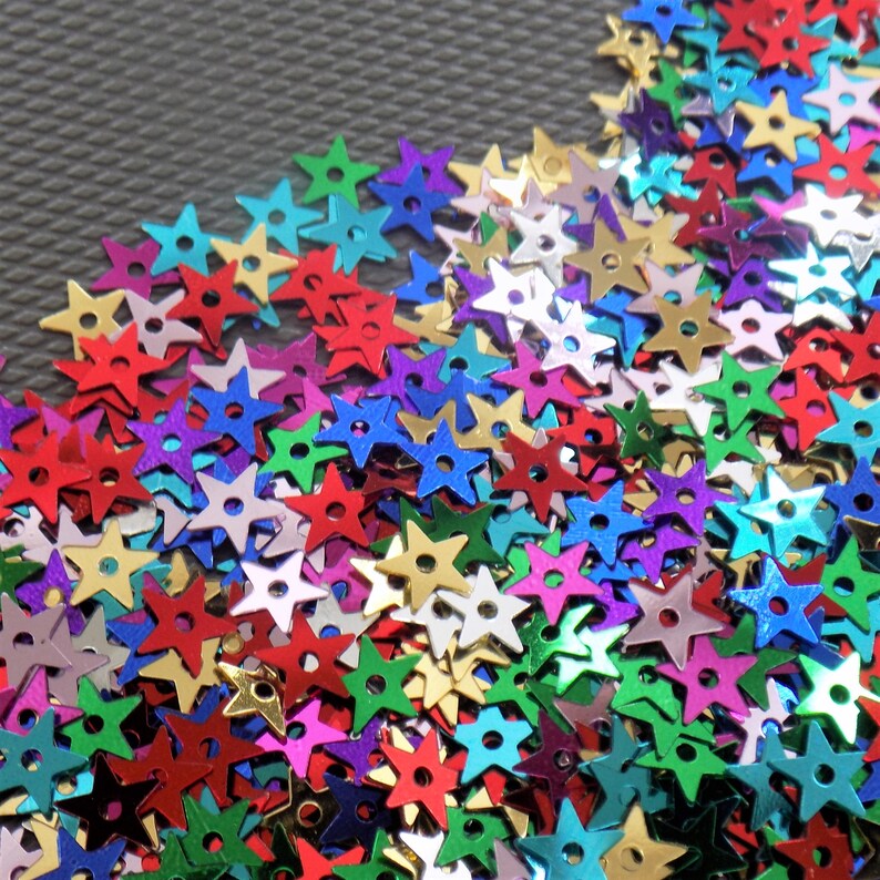 5mm Star Sequins Mixed Metallic Colours. 20g Pack over 2000 - Etsy