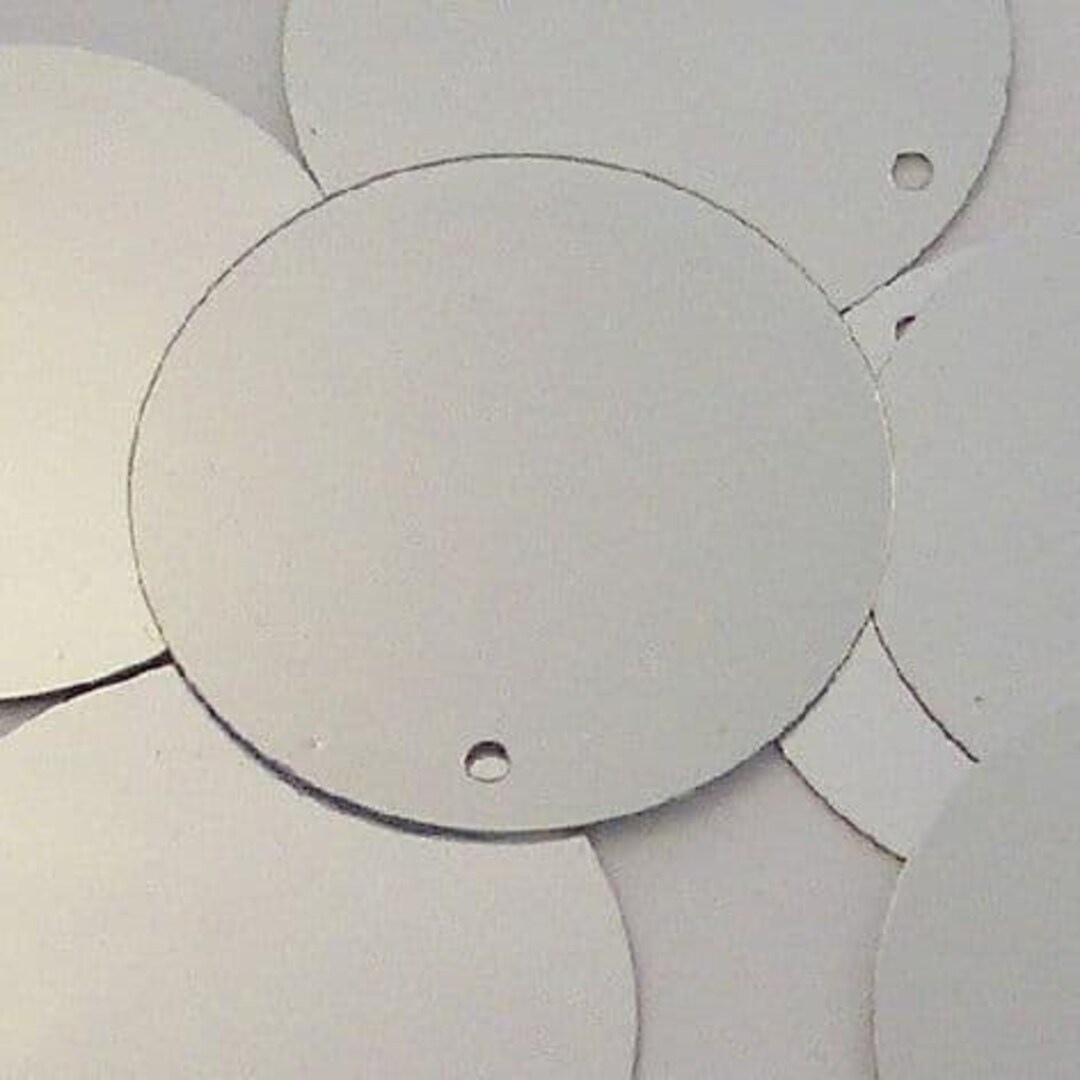 175 X 30mm Metallic Silver Sequins. Large Mirror Effect Silver Sequins ...