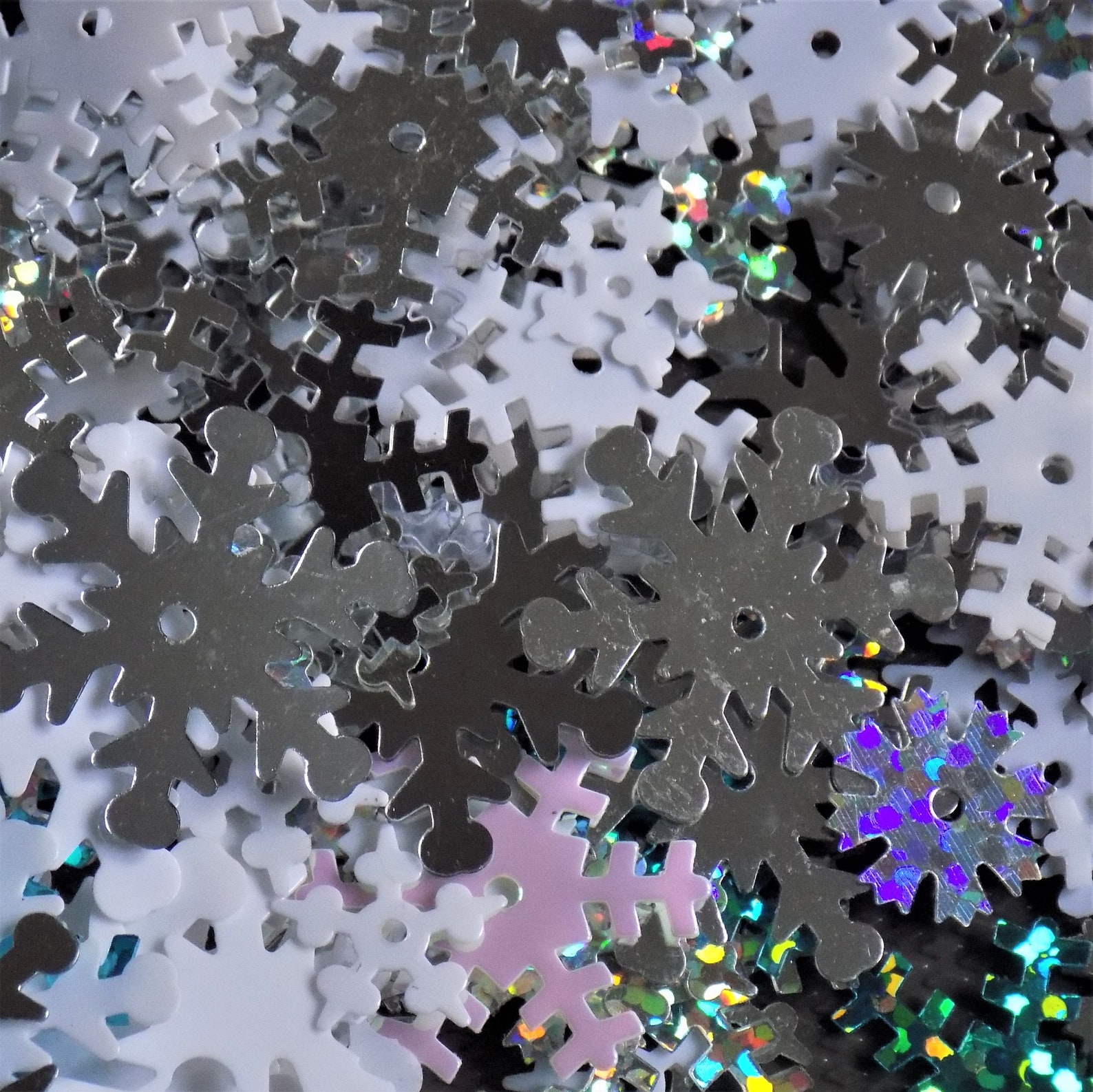 BUY 1 GET 1 FREE Mixed Snowflake Sequins X 25g. Festive - Etsy