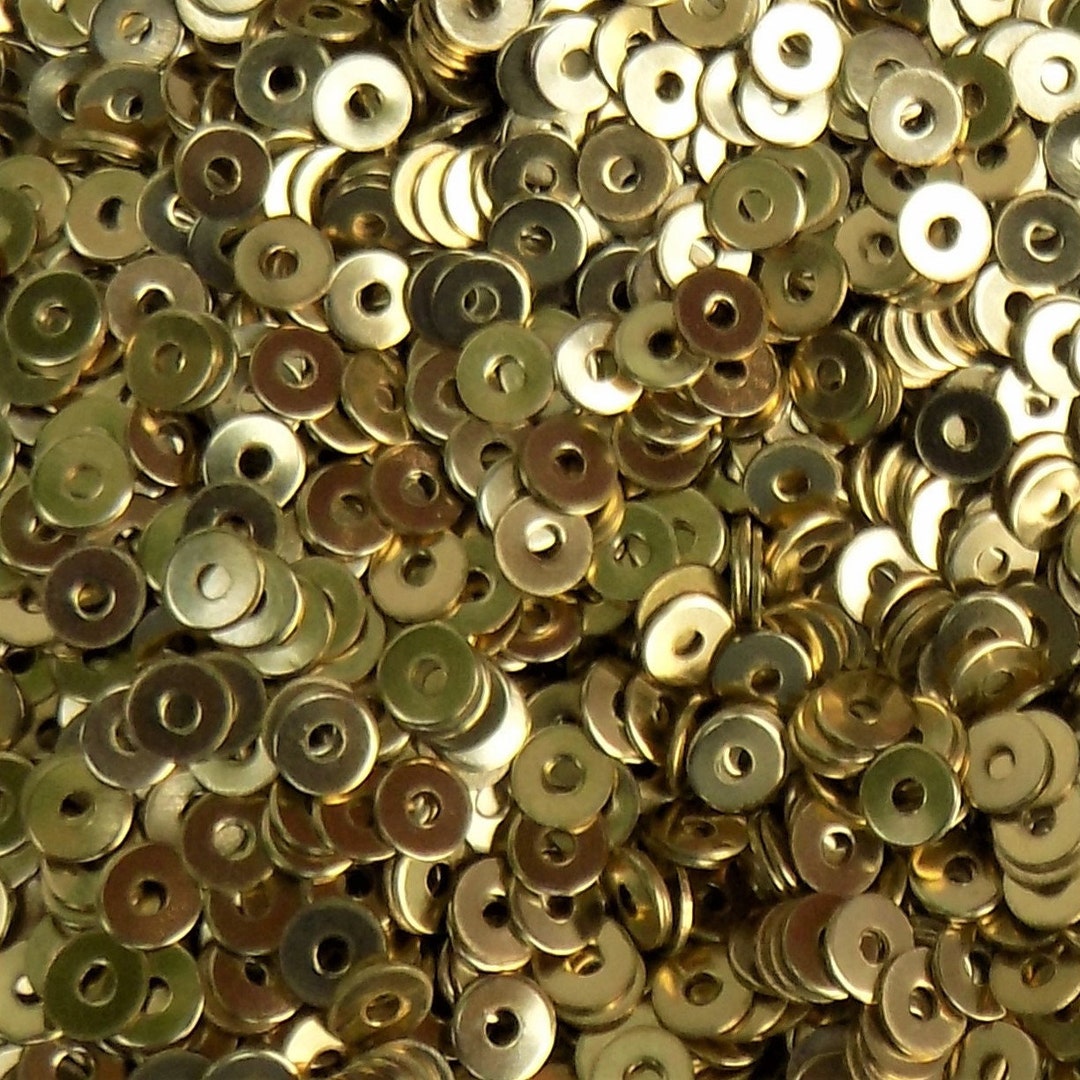 DISCONTINUED Metal Brass Sequins 5mm Flat Round. 20g Pack. - Etsy