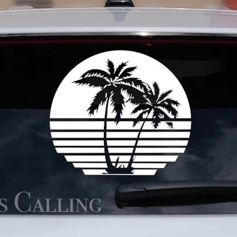 Palm Tree Decal - Etsy