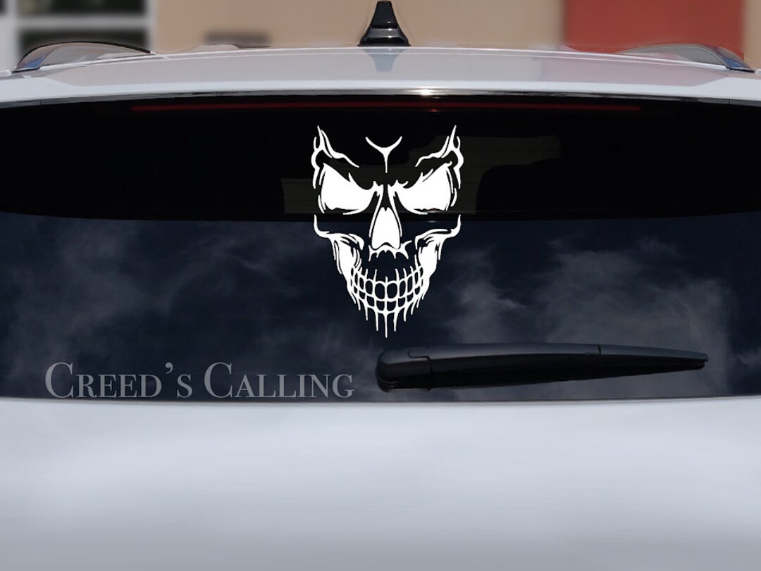 DECAL | Skull Decal, Skull Sticker, Skull Mask, Window Sticker, Window ...