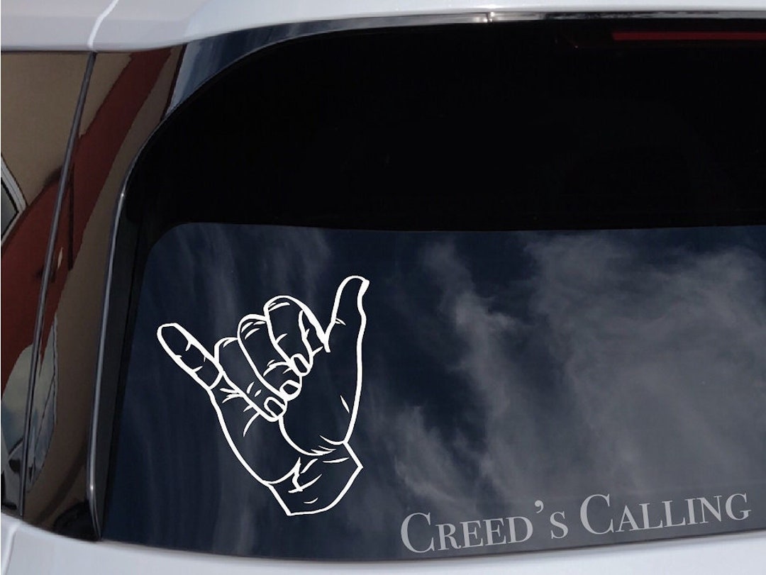 Shaka Sign, Hang Loose Decal, Shaka Decal, Laptop Decal, Hang Ten ...